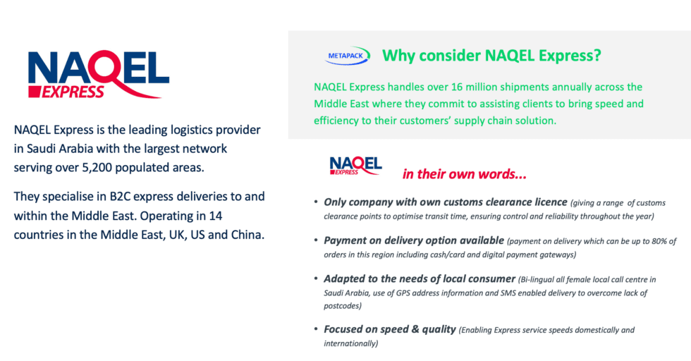 Naqel Express | Shipping and Tracking | Metapack